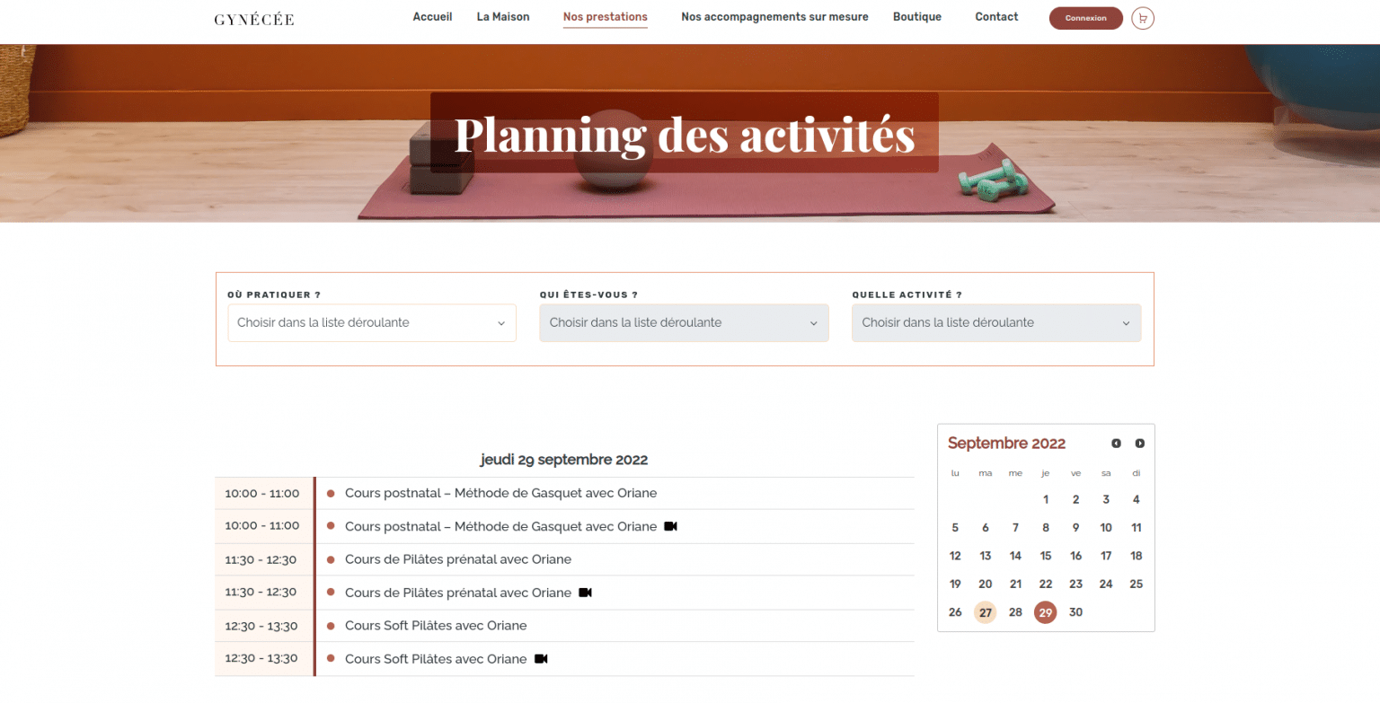 Gynécée – Refonte e-commerce et plateforme de services en ligne