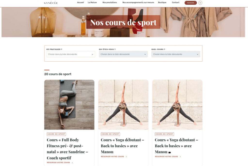 Gynécée – Refonte e-commerce et plateforme de services en ligne